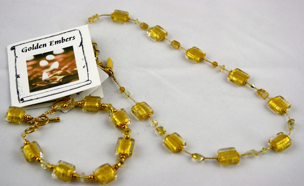Marco Polo Designs Golden Embers Necklace – LMB Art Glass