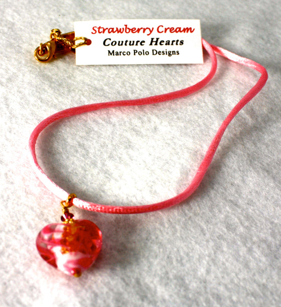 Marco Polo Designs Strawberry Cream Couture Heart – LMB Art Glass