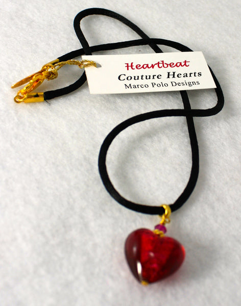 Marco Polo Designs Ruby Couture Heart – LMB Art Glass
